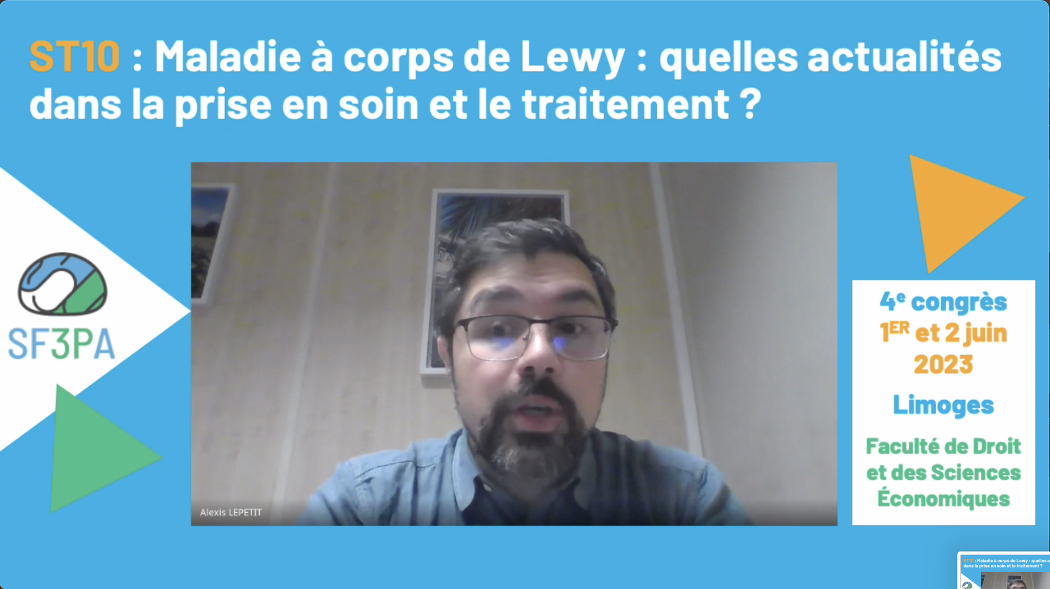 ST10 – Maladie à corps de Lewy : quelles actualités dans la prise en soin et le traitement